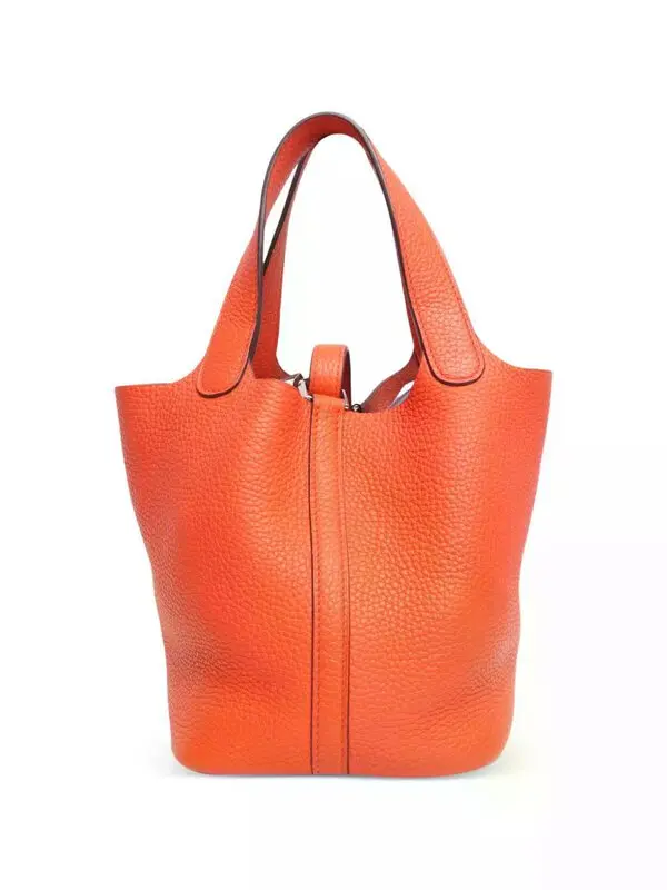Hermès 18 Picotin Leather Tote - Orange