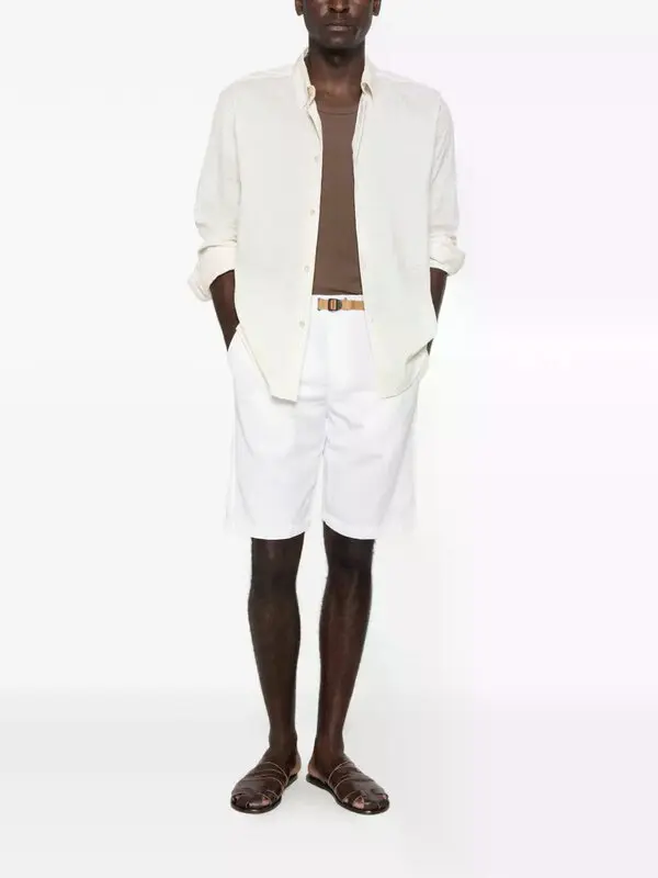 WHITE SAND Elasticated-waistband Shorts - White