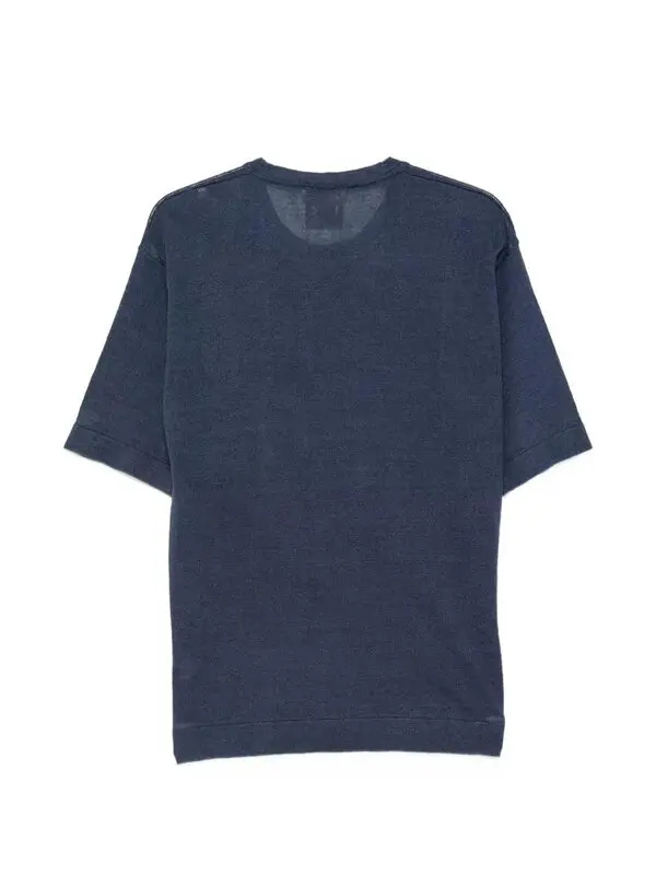 KANGRA Short-sleeve Linen T-shirt - Blue