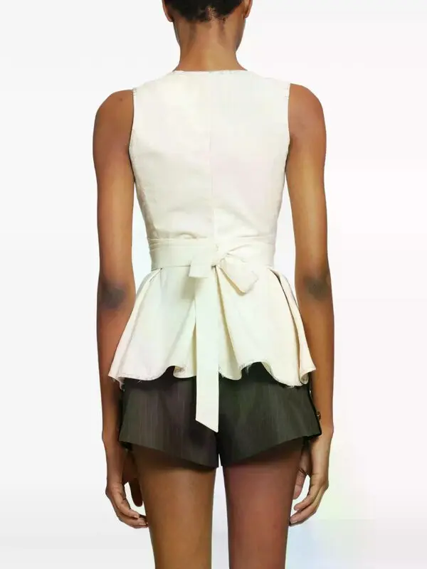 VIVIENNE WESTWOOD Roxy Wrap-design Peplum Top - Neutrals