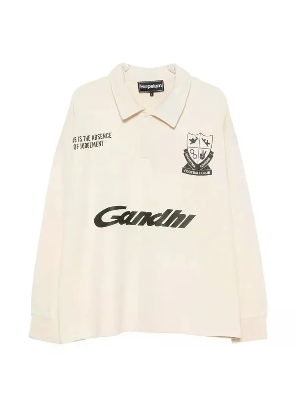 HOPEIUM Logo-print Polo-collar Sweater
