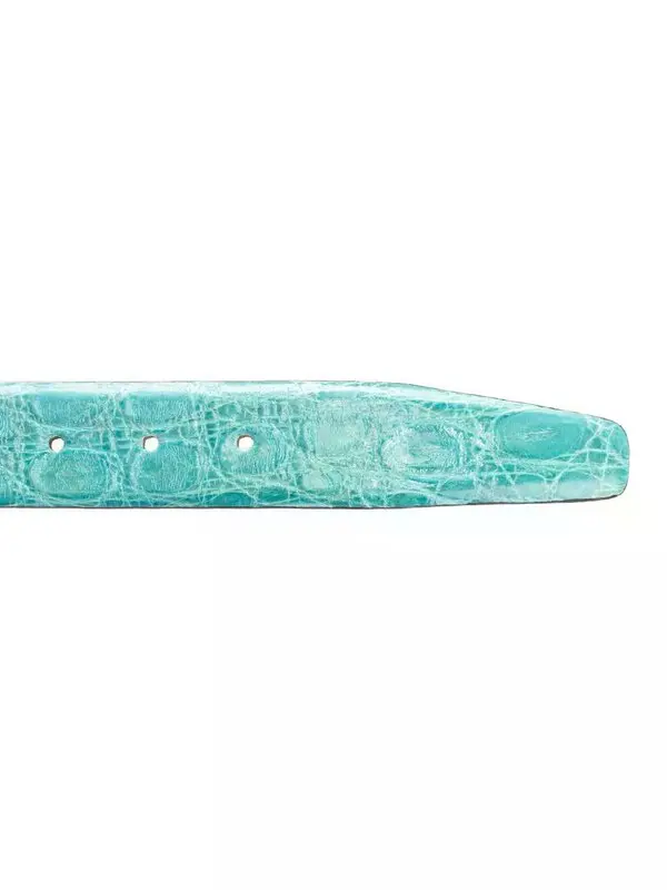 ANDREA D'AMICO Leather Crocodile-effect Belt