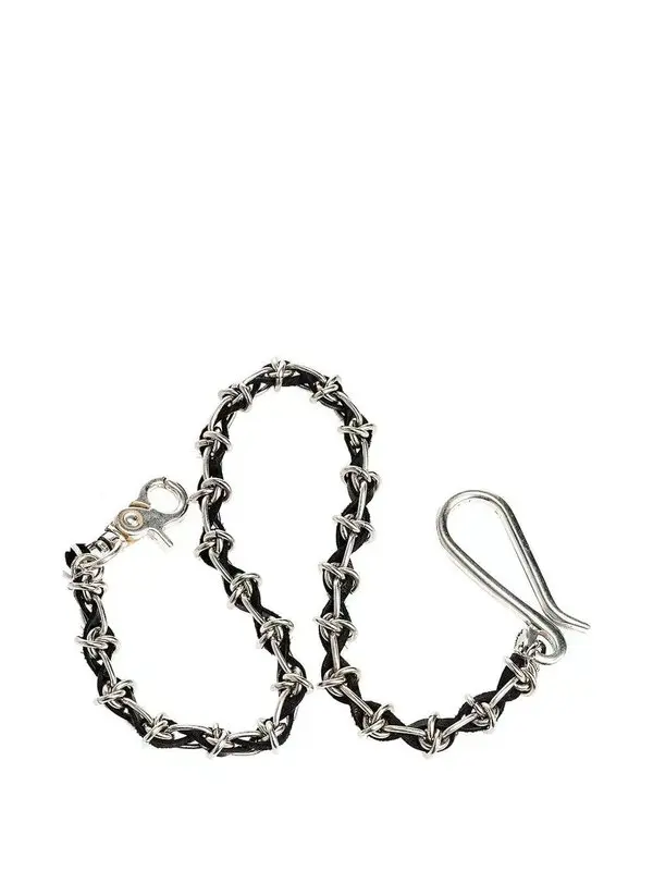 ANDREA D'AMICO Braided Key Chain - Silver