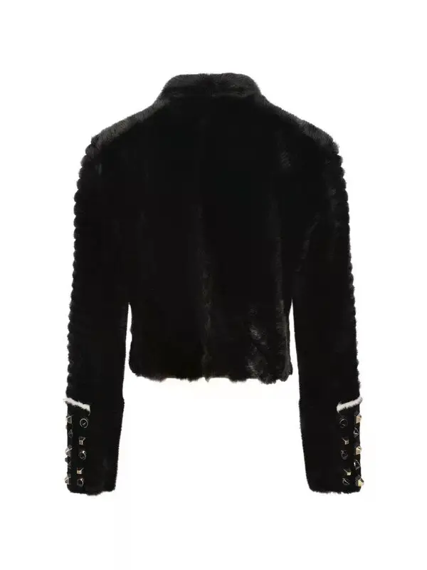 Fendi Stud-embellished Faux-fur Coat
