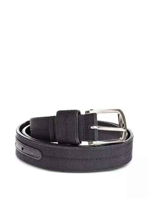 LANVIN Grosgrain-trim Leather Belt