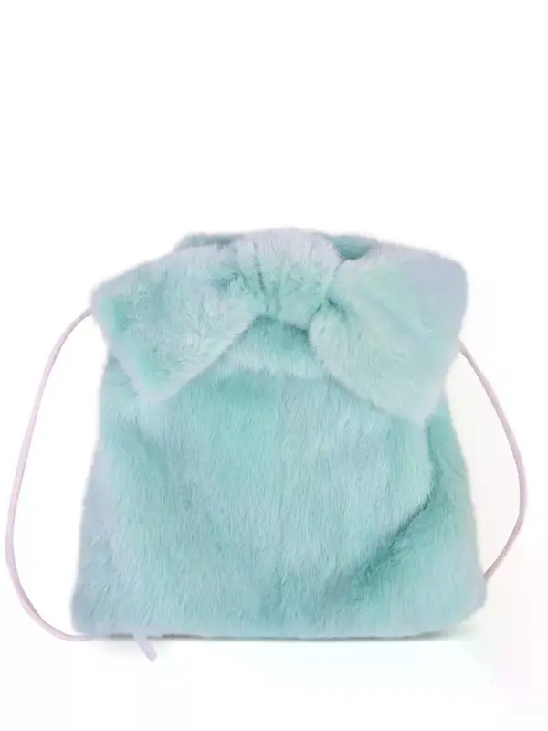 Mate Bow-detail Faux-fur Backpack