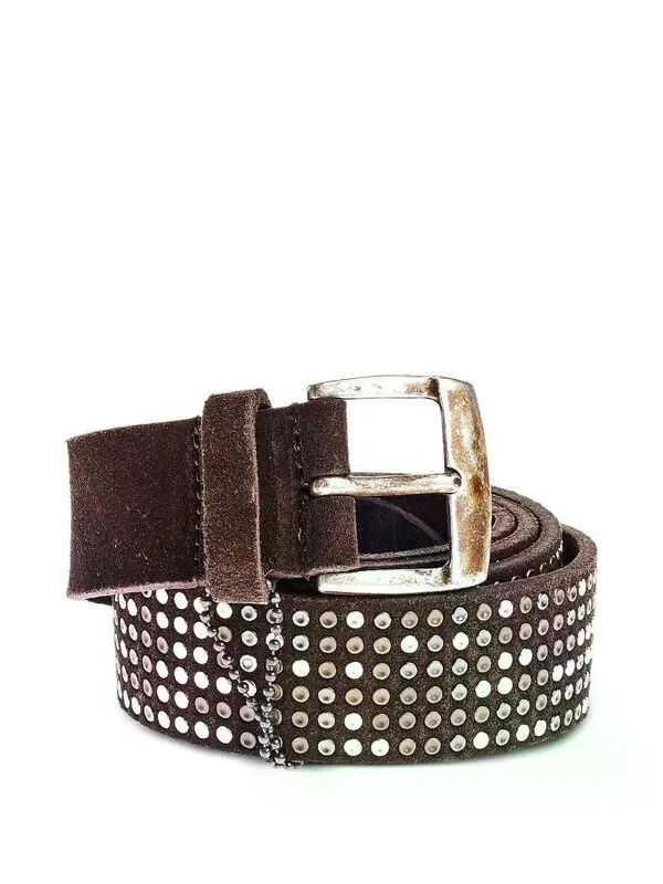 ANDREA D'AMICO Stud-embellished Suede Belt