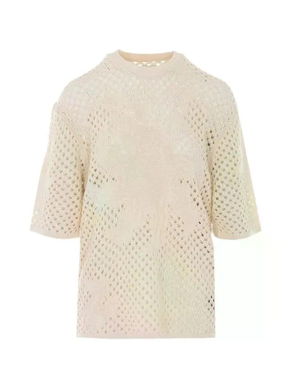 Zadig&Voltaire Embroidered Open-knit T-shirt - Neutrals