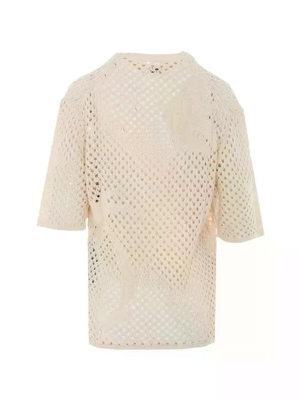 Zadig&Voltaire Embroidered Open-knit T-shirt - Neutrals