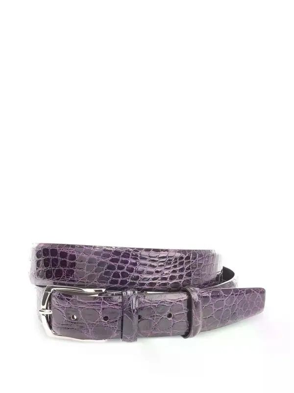 ANDREA D'AMICO Crocodile-effect Belt - Purple