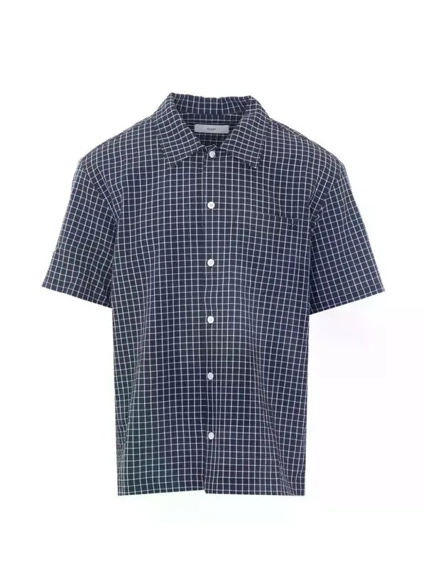 DUNST Holiday Check Shirt - Blue