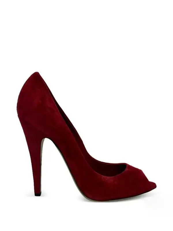 Casadei Peep-toe Suede Pumps