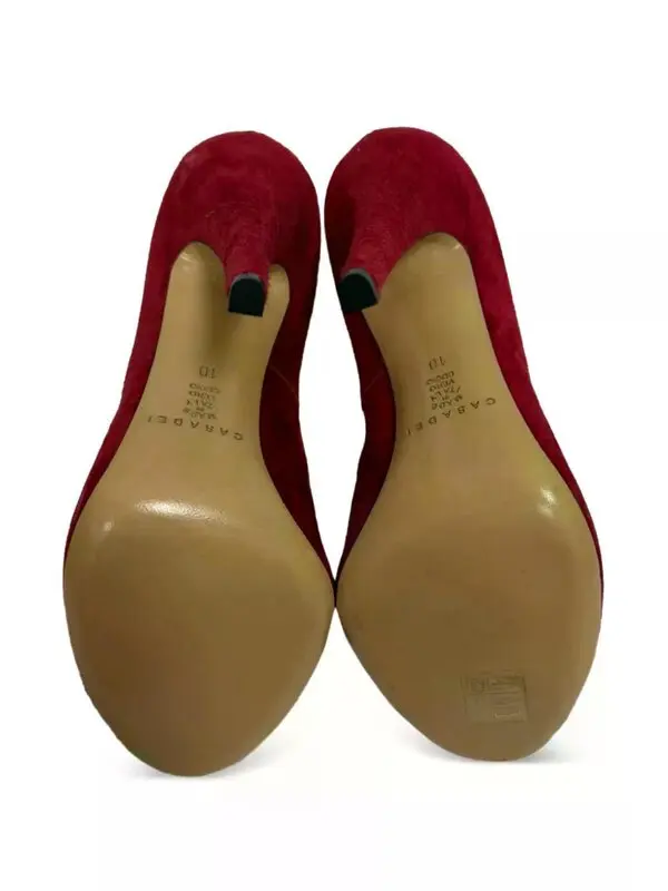 Casadei Peep-toe Suede Pumps