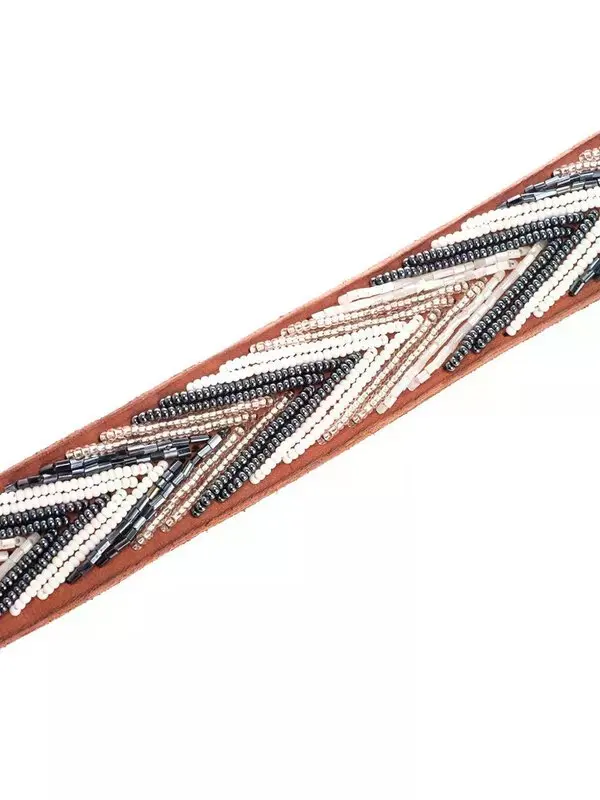 Aspiga Bead-embellished Leather Belt