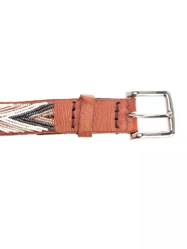 Aspiga Bead-embellished Leather Belt