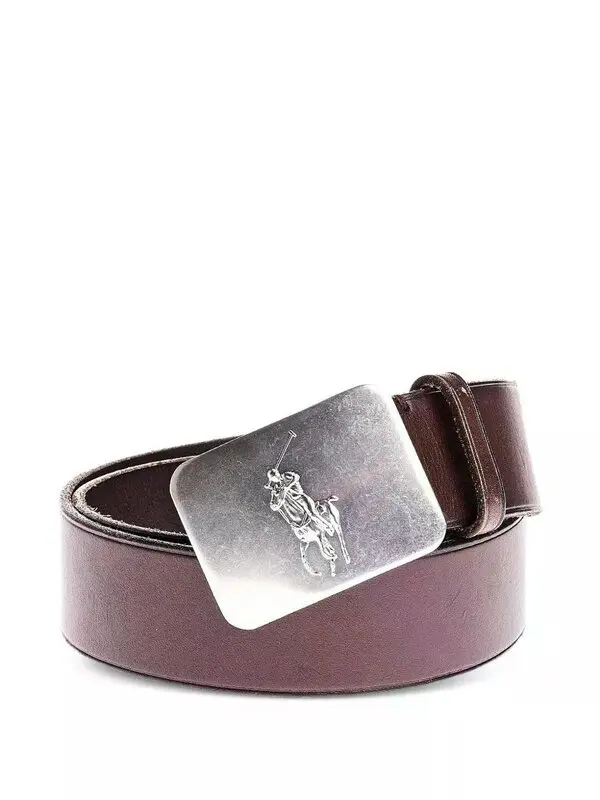 Polo Ralph Lauren Pony-plaque Leather Belt - Brown
