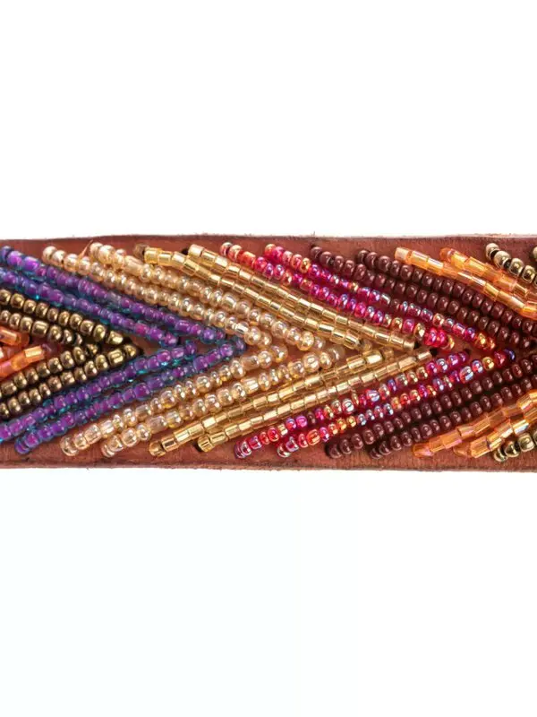 Aspiga Arrow Bead-embellished Leather Belt