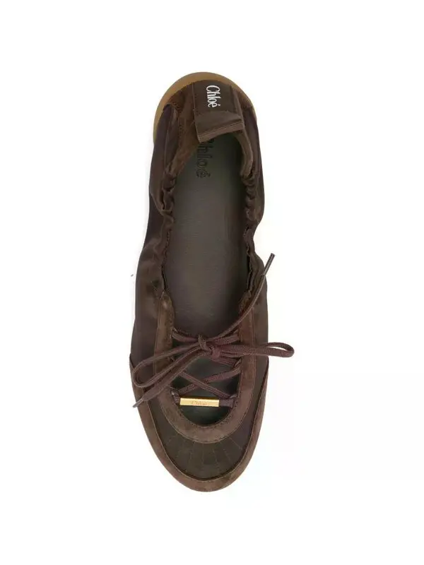 Chloé Kick Lace-up Ballet Flats