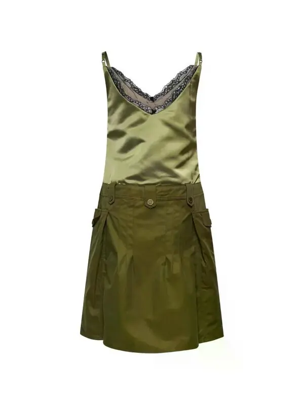 Andersson Bell Lace-bra Printed Cargo Dress