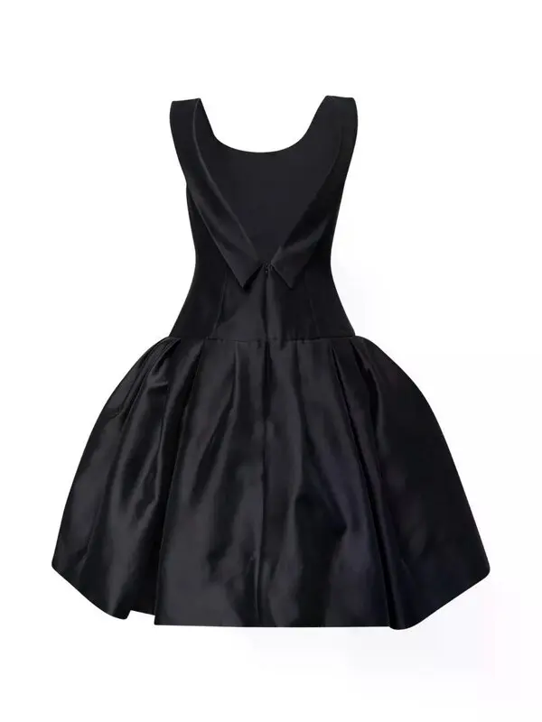 SHUSHU/TONG Bow-detail Pleated Dress - Black