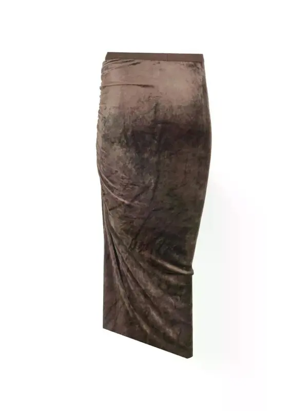 Rick Owens Svita Ruched Skirt - Brown
