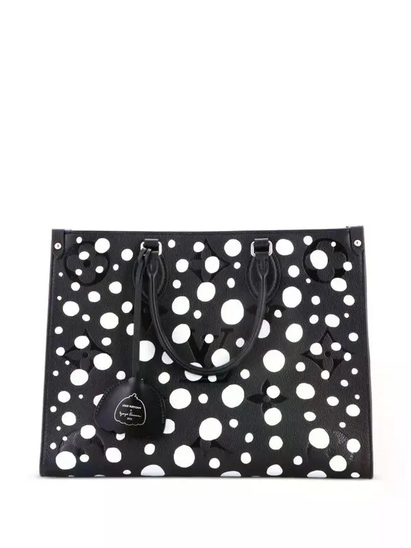 LOUIS VUITTON Onthego Yayoi Kusama Infinity Dots Monogram Empreinte Giant Mm Tote Bag - Black