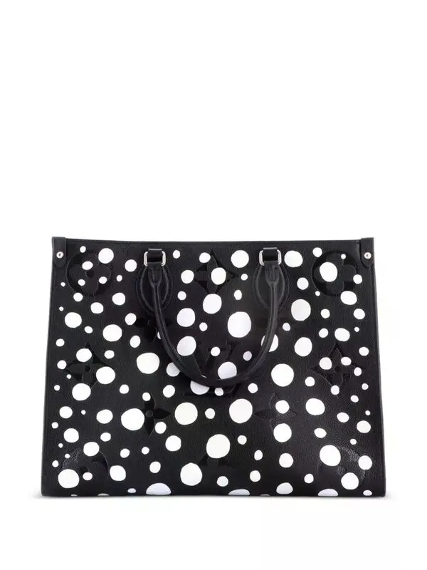 LOUIS VUITTON Onthego Yayoi Kusama Infinity Dots Monogram Empreinte Giant Mm Tote Bag - Black