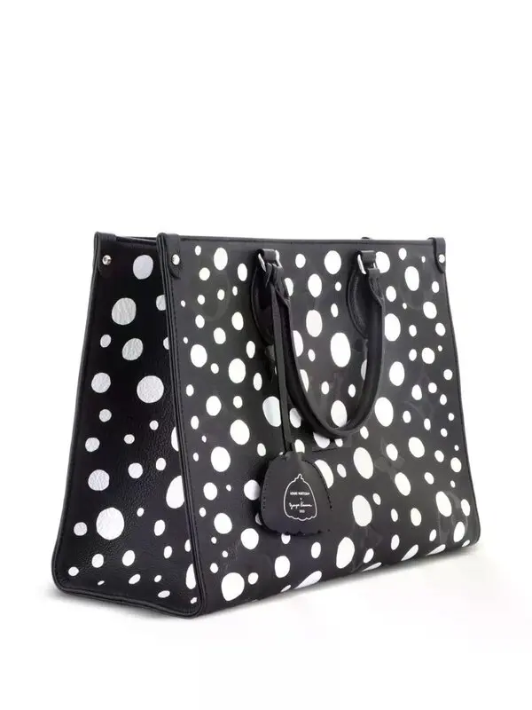 LOUIS VUITTON Onthego Yayoi Kusama Infinity Dots Monogram Empreinte Giant Mm Tote Bag - Black