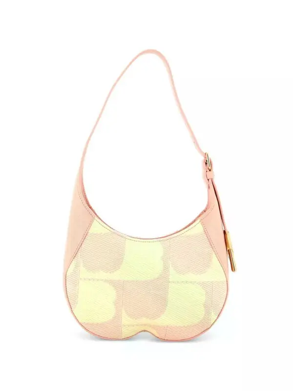 Burberry Chess Printed Canvas And Leather Small Shoulder Bag - Pink