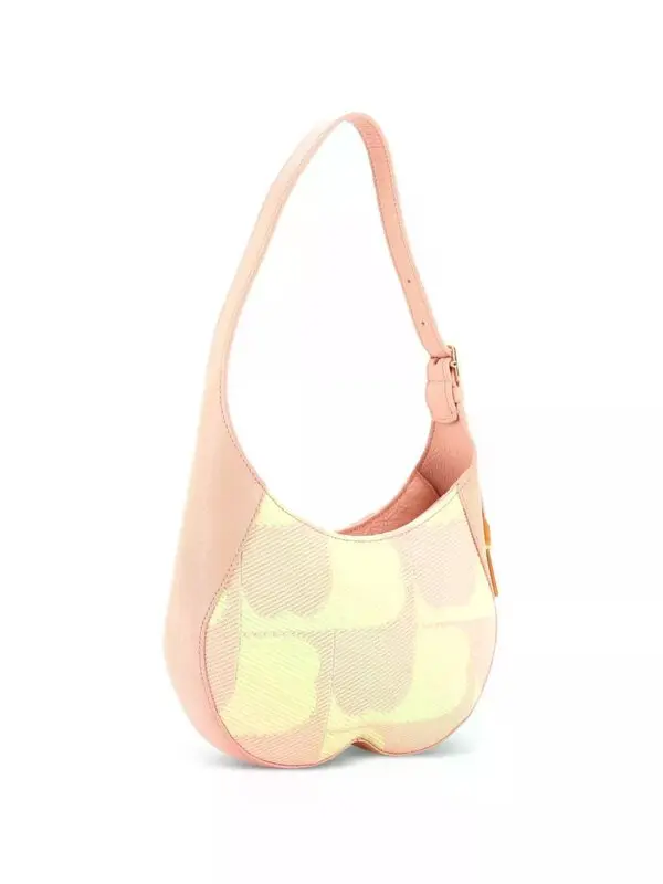 Burberry Chess Printed Canvas And Leather Small Shoulder Bag - Pink