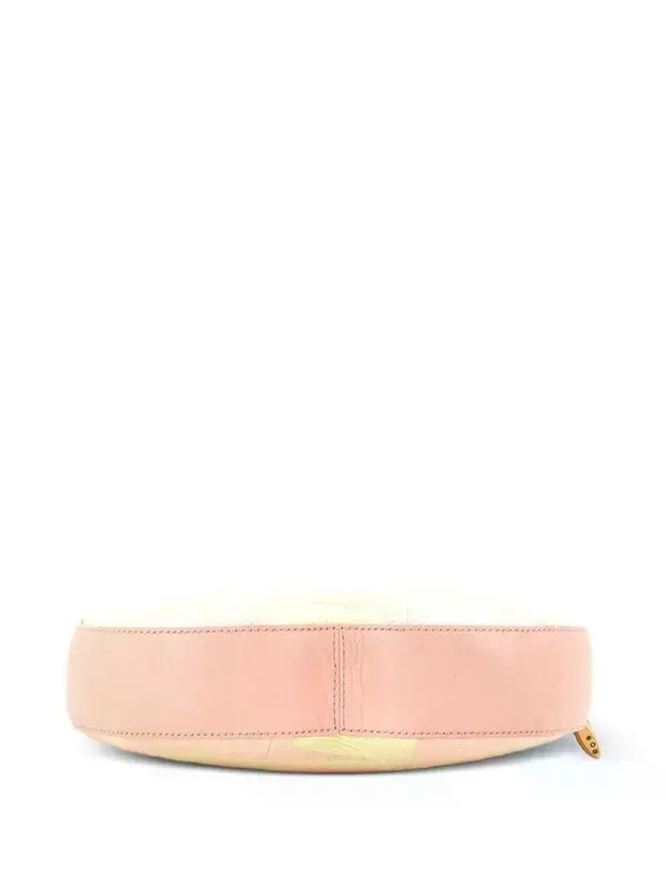 Burberry Chess Printed Canvas And Leather Small Shoulder Bag - Pink