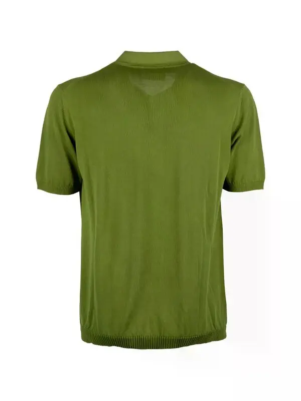 Alpha Studio Short-sleeve Knitted Polo Shirt - Green