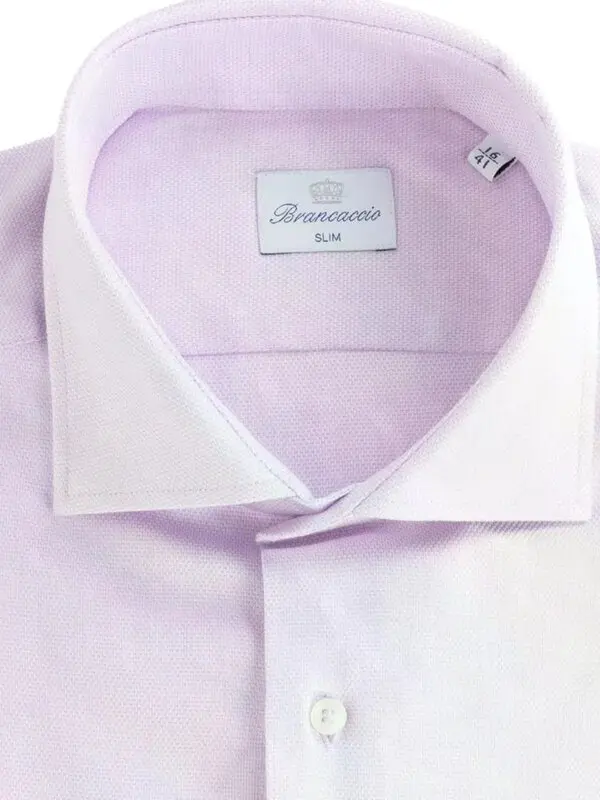 BRANCACCIO Textured Slim-fit Shirt