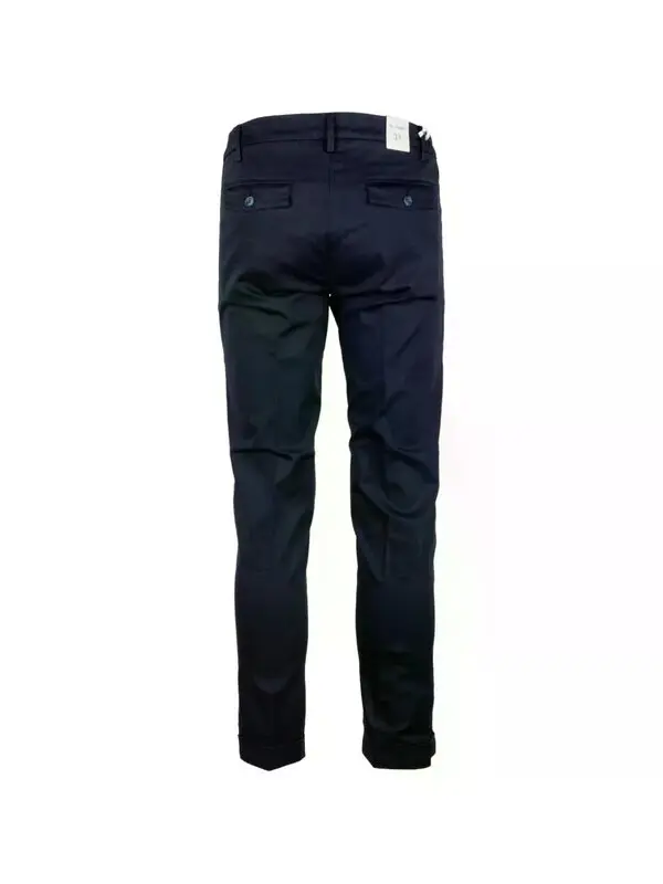 RE-HASH Pleated Turn-up Trousers - Blue