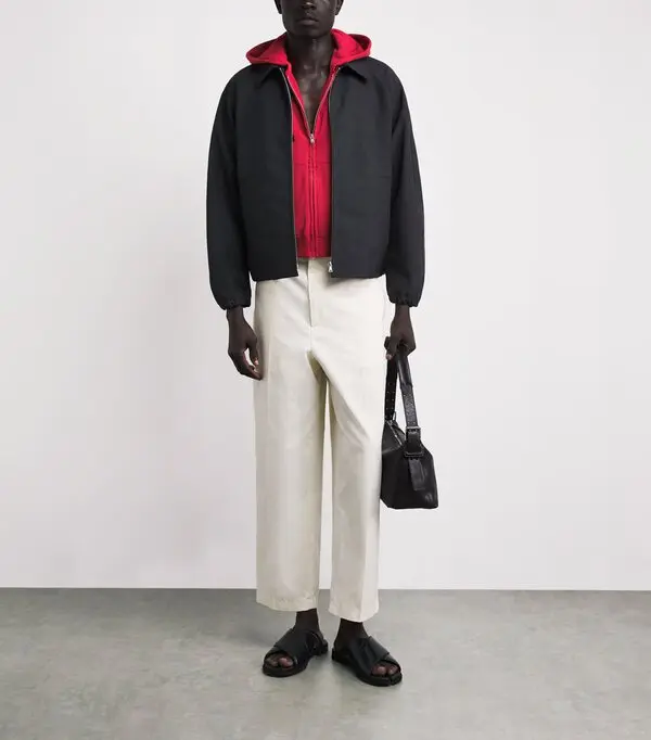 Auralee Cotton-wool-silk Zip-up Hoodie