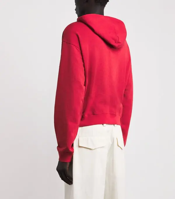 Auralee Cotton-wool-silk Zip-up Hoodie