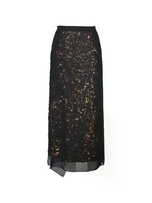 Michael Kors Sequin-embellished Draped Maxi Skirt