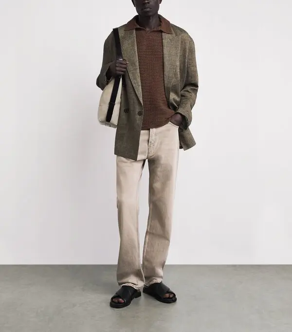 Auralee Cotton-silk Mesh Polo Shirt