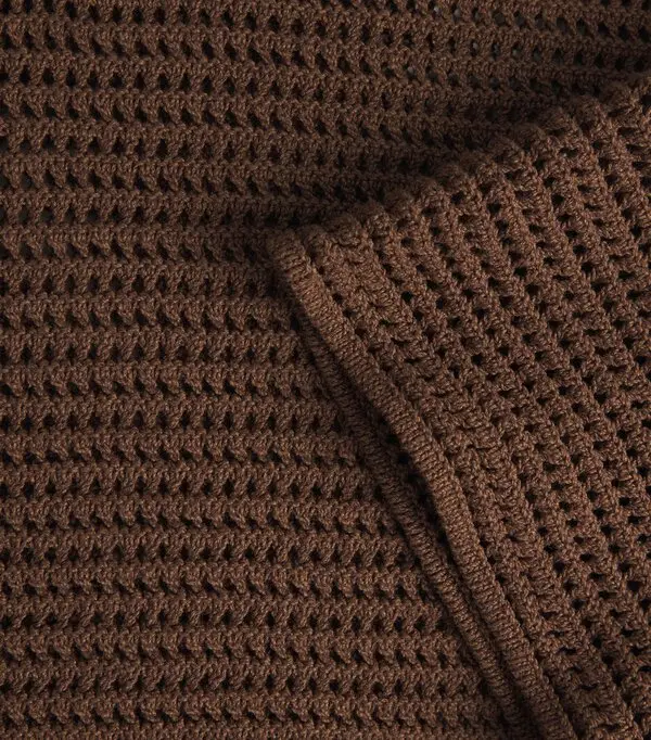Auralee Cotton-silk Mesh Polo Shirt