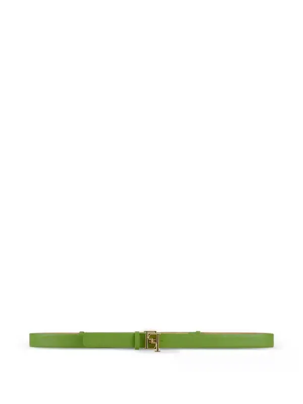 Elisabetta Franchi Logo-buckle Leather Belt - Green