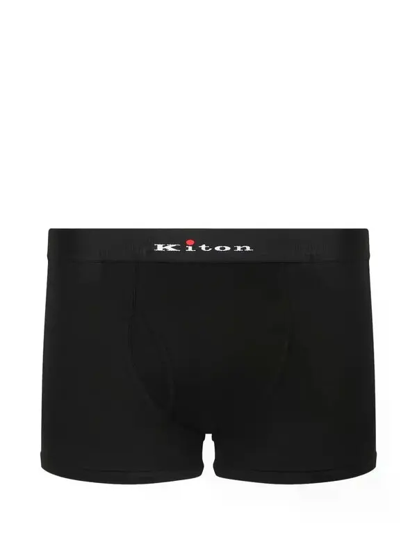 Kiton Logo-waistband Boxers - Black