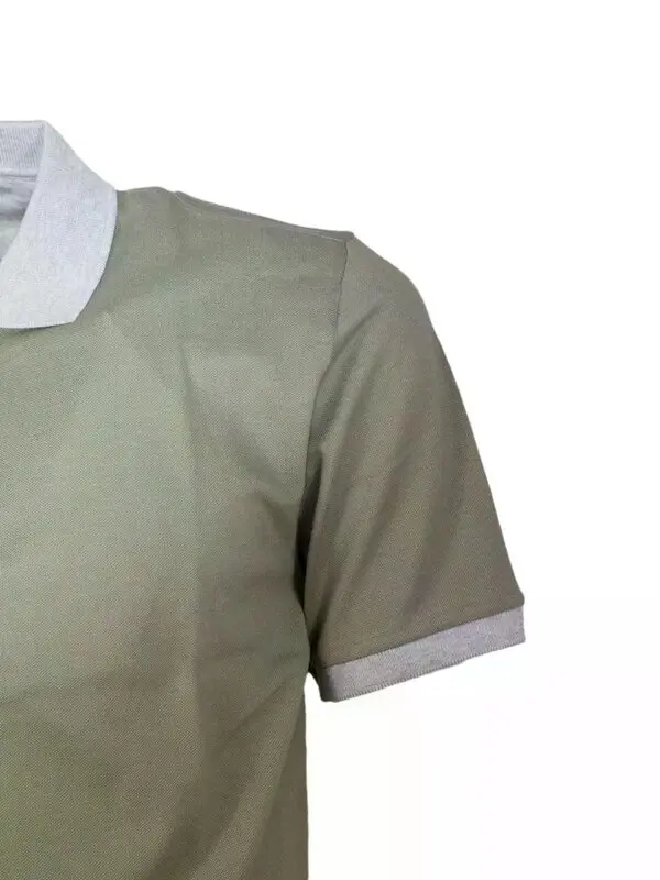 Eleventy Contrast-trim Short-sleeve Polo Shirt - Green