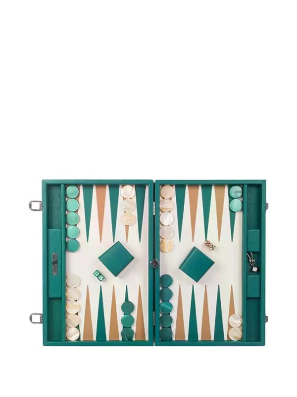 HECTOR SAXE Baptiste Leather Backgammon Set