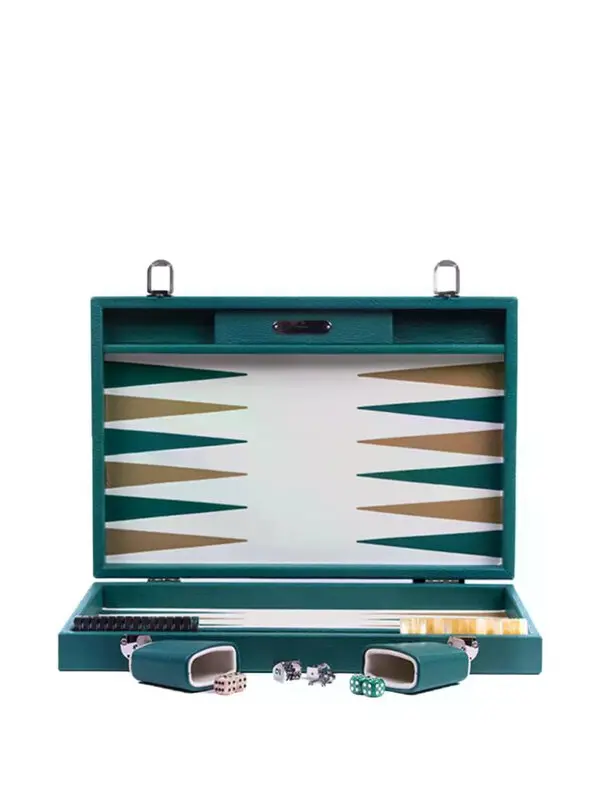 HECTOR SAXE Baptiste Leather Backgammon Set