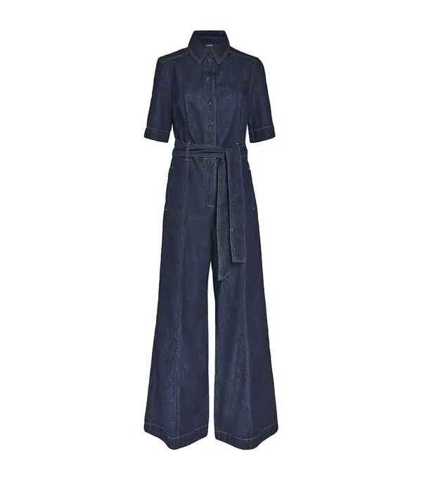 ME+EM Am-pm Denim Jumpsuit - Navy