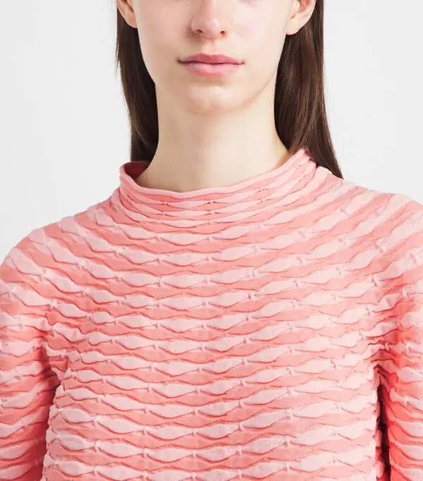 Issey Miyake Colourful Mushroom Knit Top - Pink