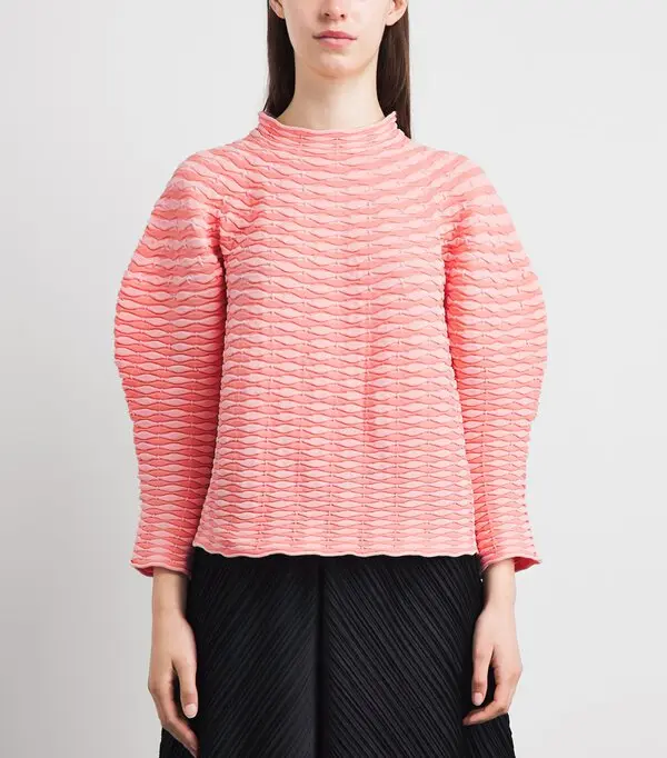 Issey Miyake Colourful Mushroom Knit Top - Pink