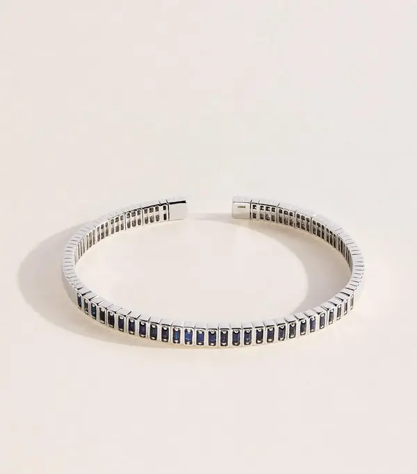 SUZANNE KALAN Gold And Sapphire Bangle - White