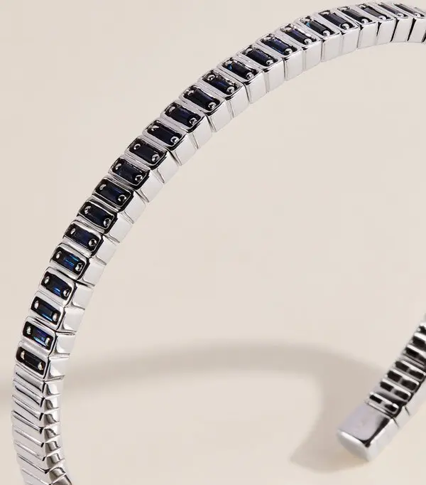 SUZANNE KALAN Gold And Sapphire Bangle - White
