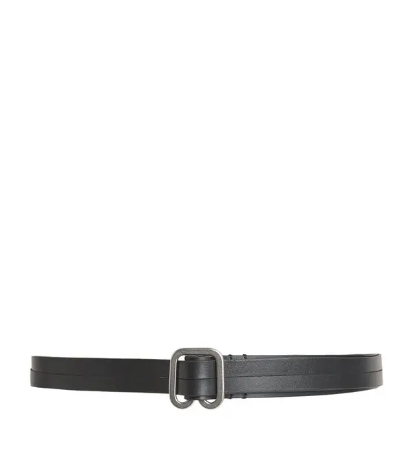 Issey Miyake Leather Fork Belt - Black